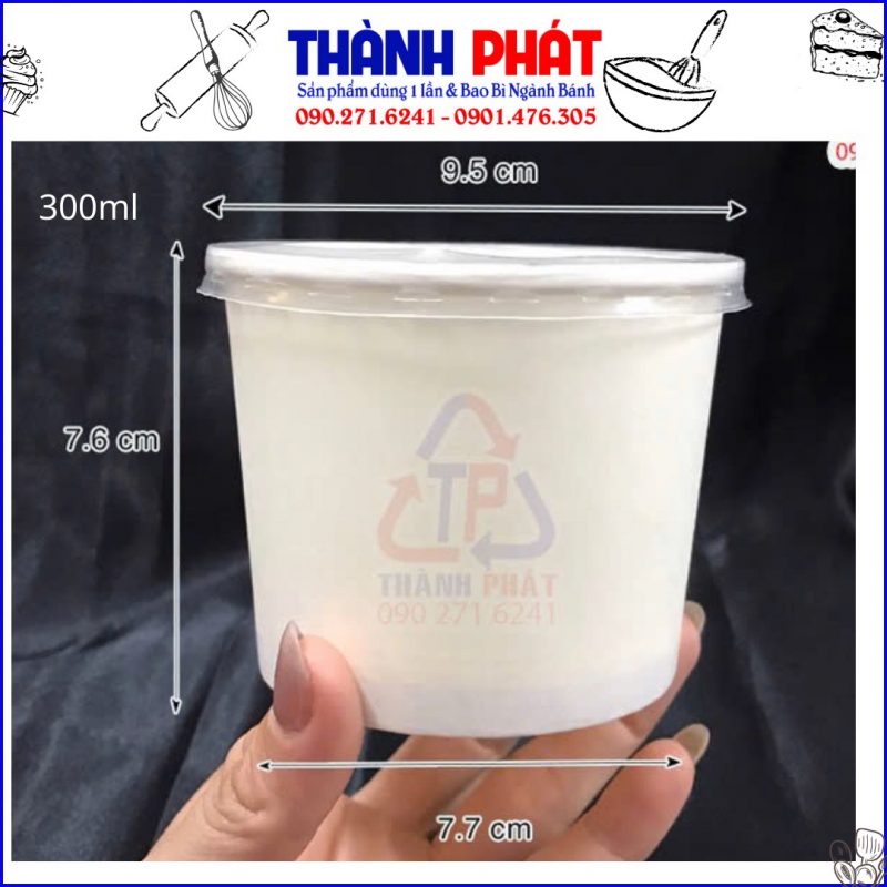 Tô giấy đựng canh 300ml - Tô giấy 300ml đựng chè - Tô giấy 10oz đựng ...